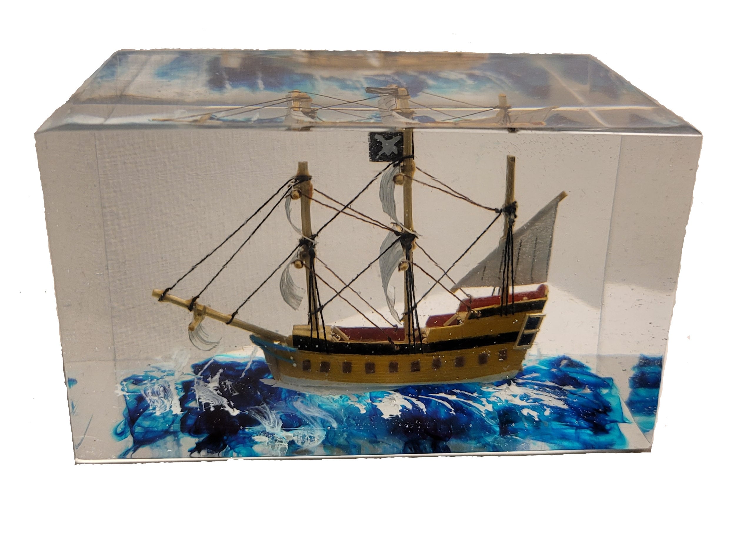 Pirate Ship in Resin, 2 X 2 X 3 3/8 - Etsy