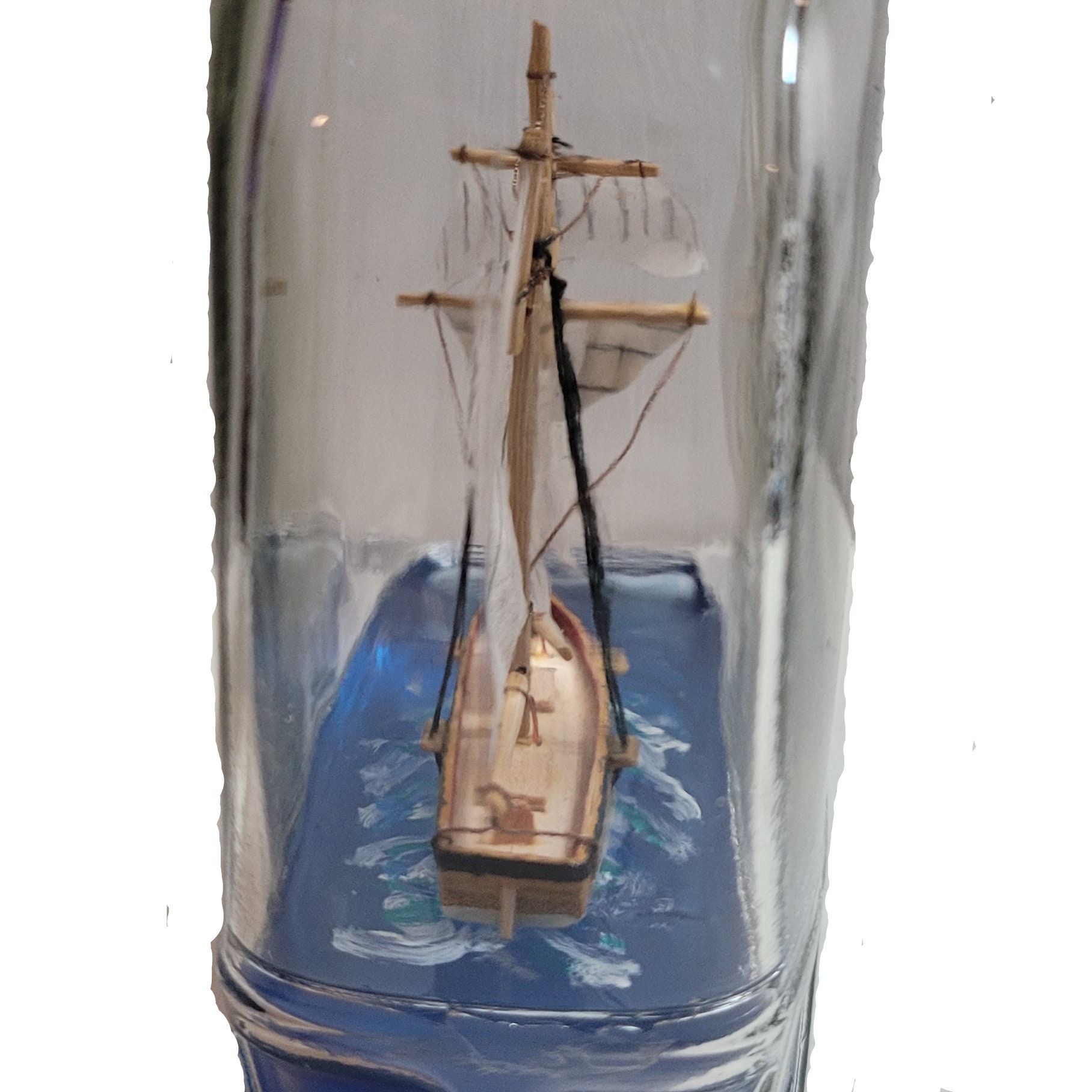 Schooner Model Ship in a Glass Bottle, 7.25 - Etsy