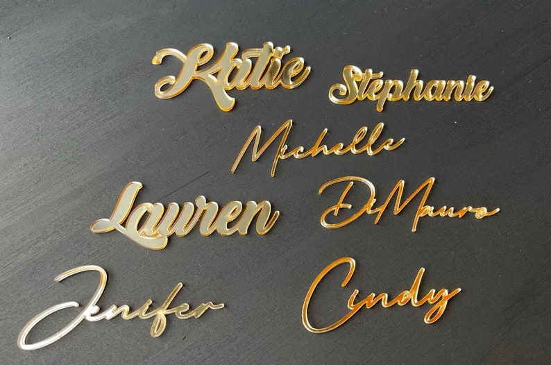 Place Setting Plate Words Family Dinner Wedding Gold Laser Cut - Etsy