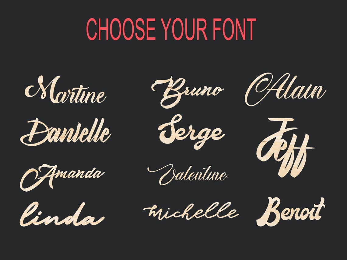 Place Setting Plate Words Family Dinner Wedding Gold Laser Cut - Etsy