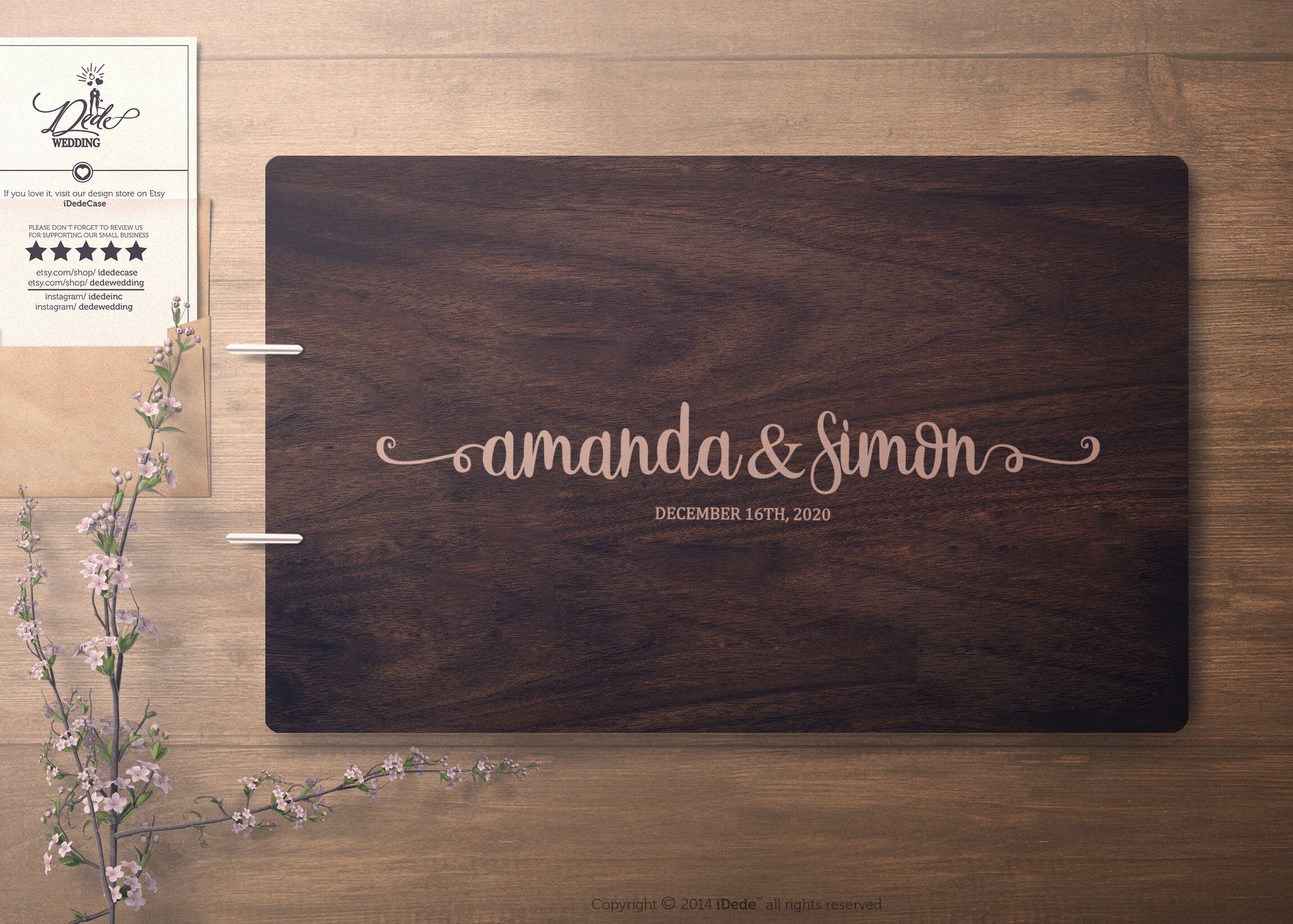 Photo Album Custom Wedding Album Rustic Wedding Album Wood - Etsy