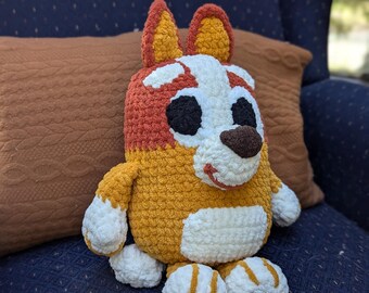 Crochet Red Heeler Plushie - Bingo From Bluey - Etsy