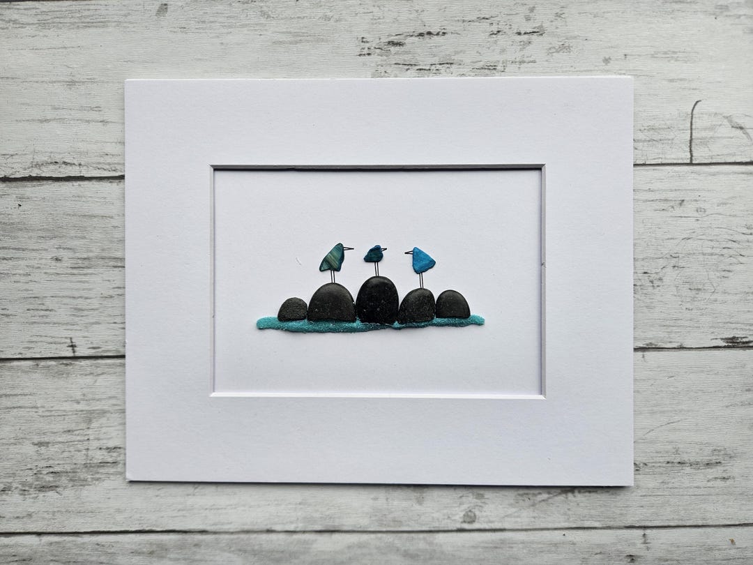 Blue Birds, Seashell Birds, Coastal Decor, Nautical Decor, Seashell ...