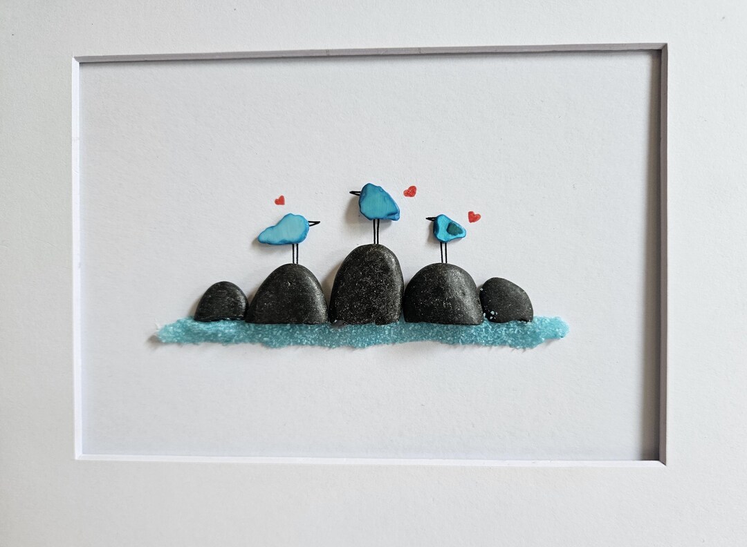 Blue Birds, Seashell Birds, Coastal Decor, Nautical Decor, Seashell ...