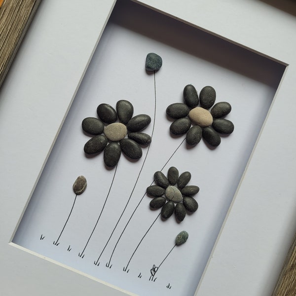 Pebble Art Flowers - Etsy