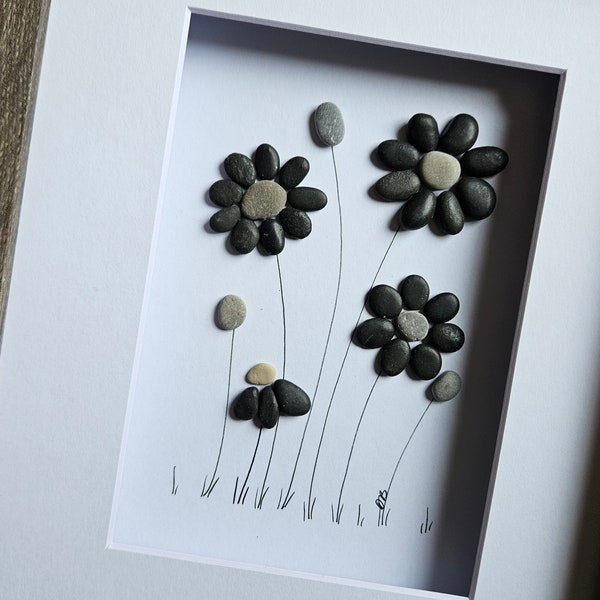 Pebble Art Flowers - Etsy