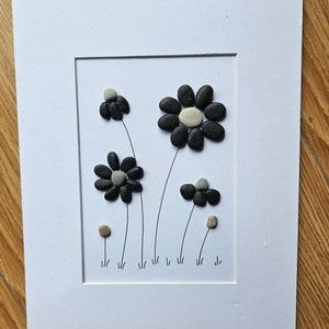 Pebble Art Flowers, Flower Art, Floral Art, Wildflowers, Gift for Her ...