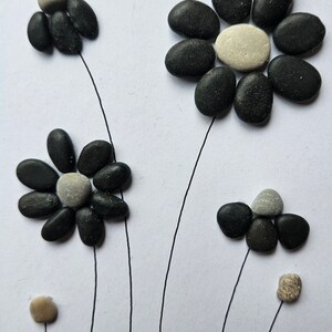 Pebble Art Flowers, Flower Art, Floral Art, Wildflowers, Gift for Her ...