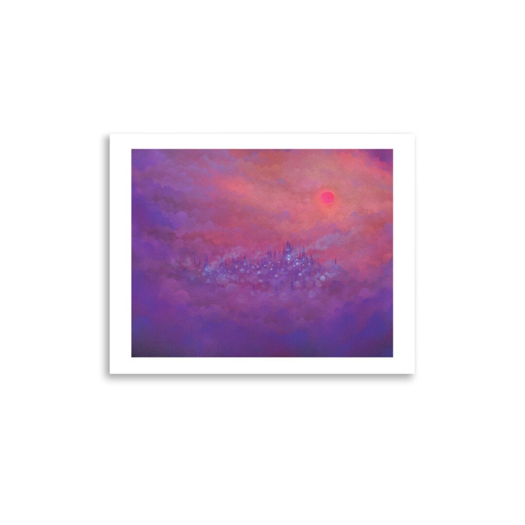 Lucas Allen Cook "lights of the Forest Village" Print - Etsy