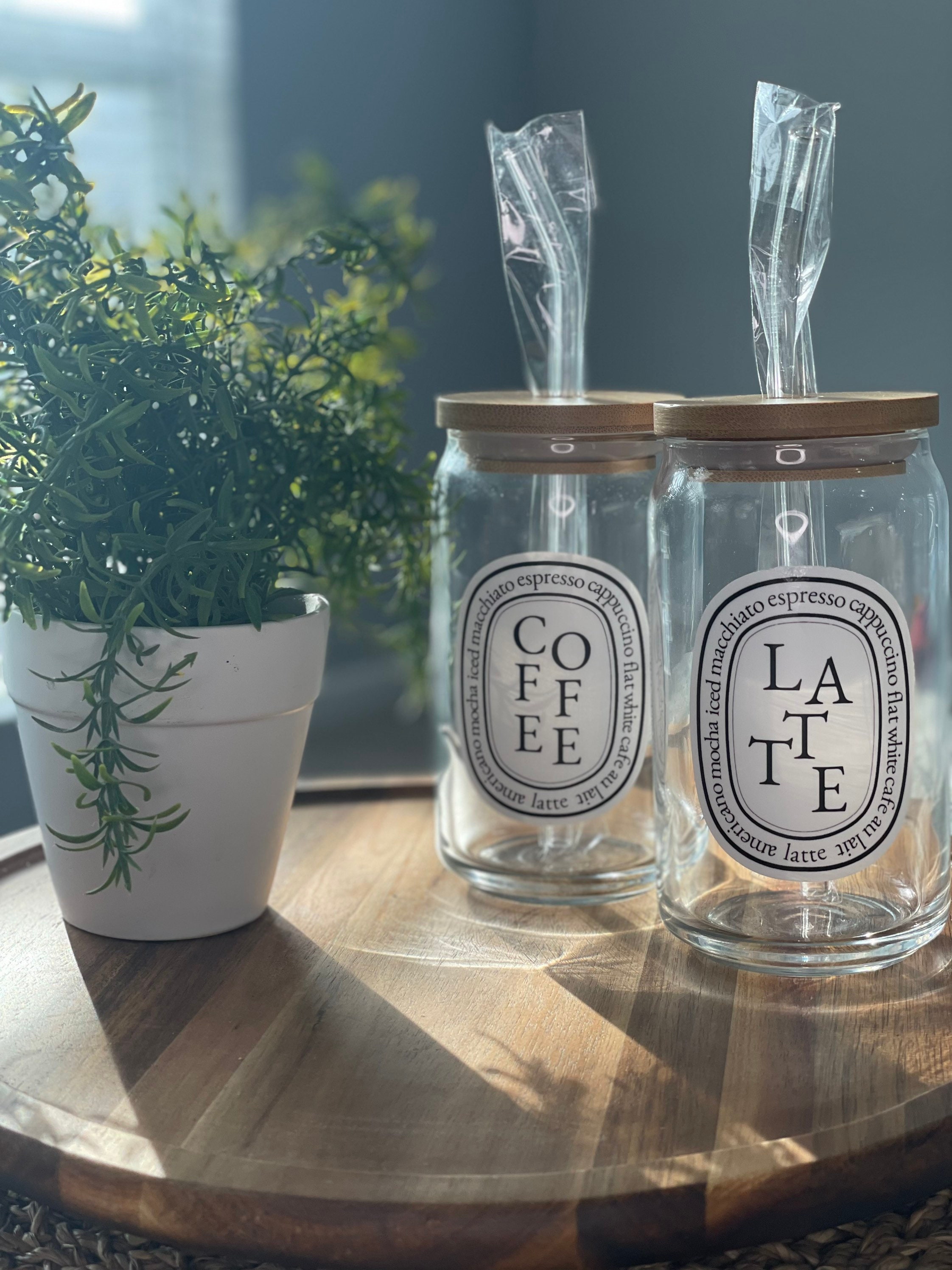 Coffee Can Glass, Aesthetic Can Glass, Boho Can Glass, Latte Can Glass ...