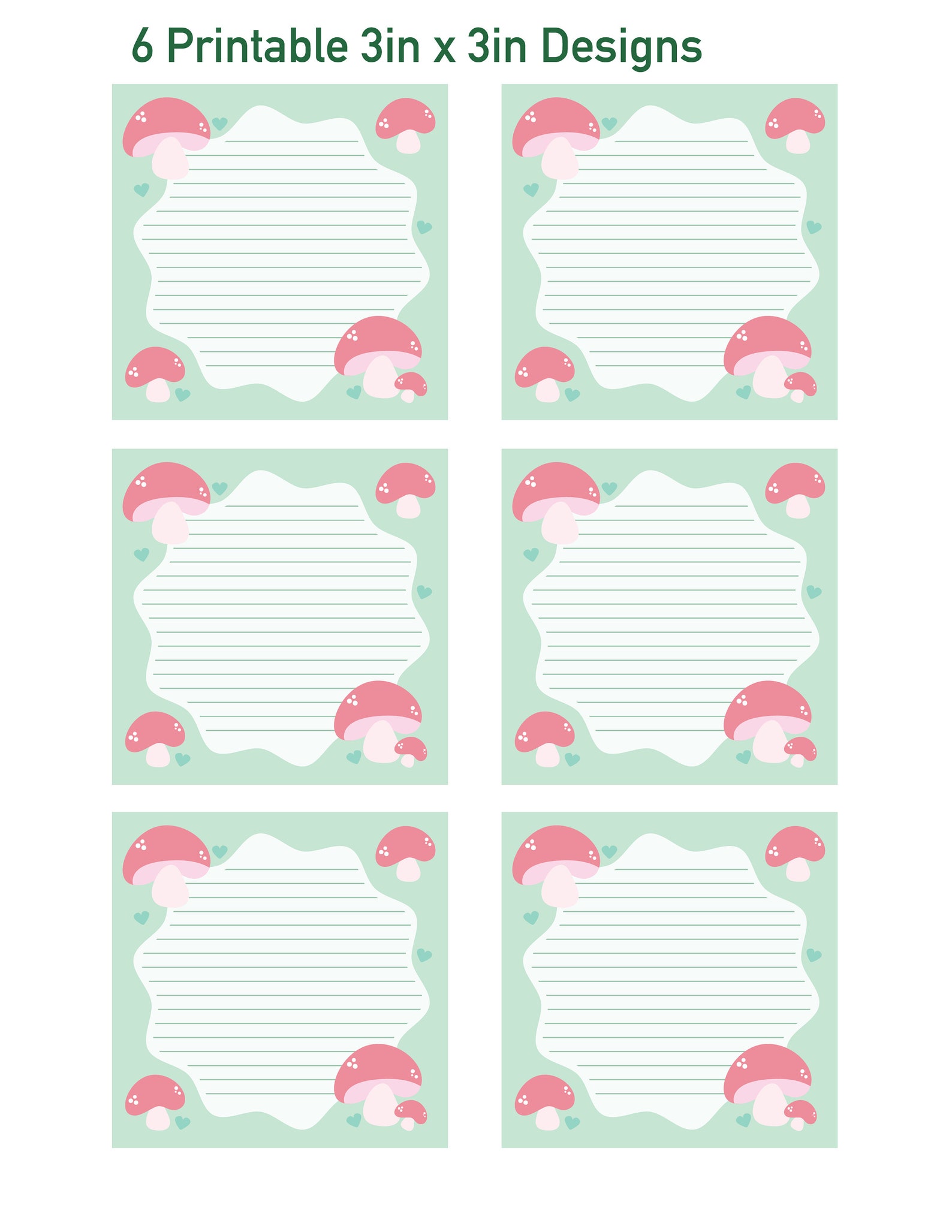 Printable Woodland Memo Note Page - Etsy