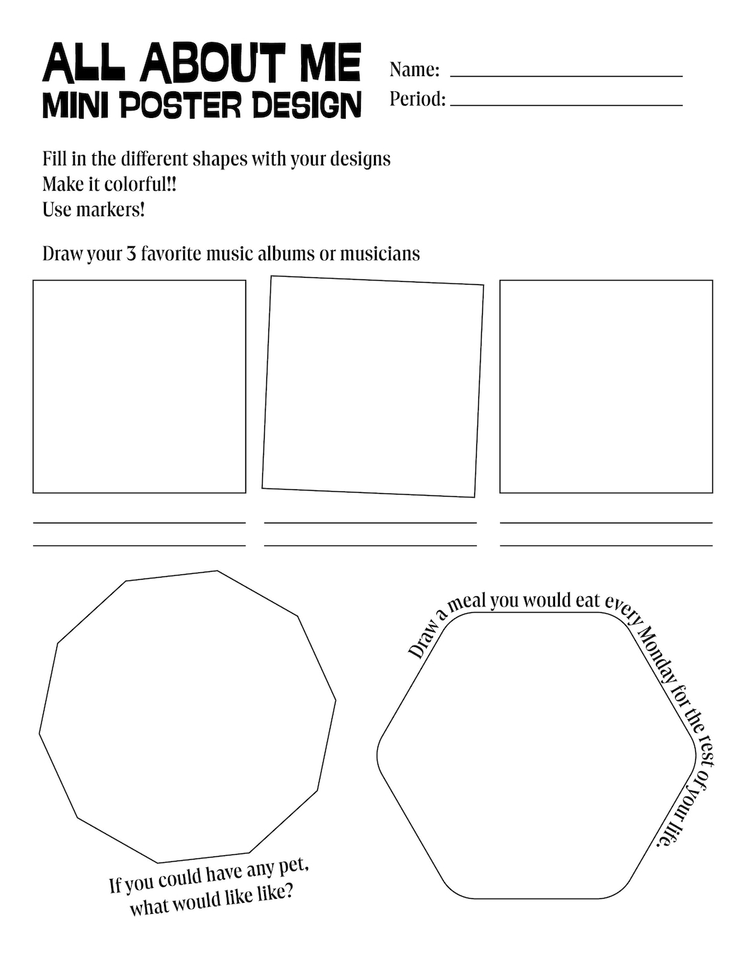 All About Me Digital Printable Teacher Worksheet - Etsy