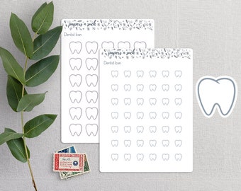 Tooth Icon Stickers - Etsy