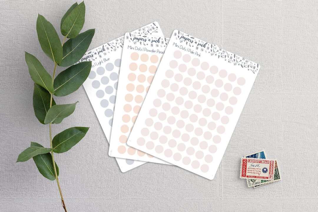 Mini Transparent Dot Planner Stickers, Mini Dot Planner Stickers ...
