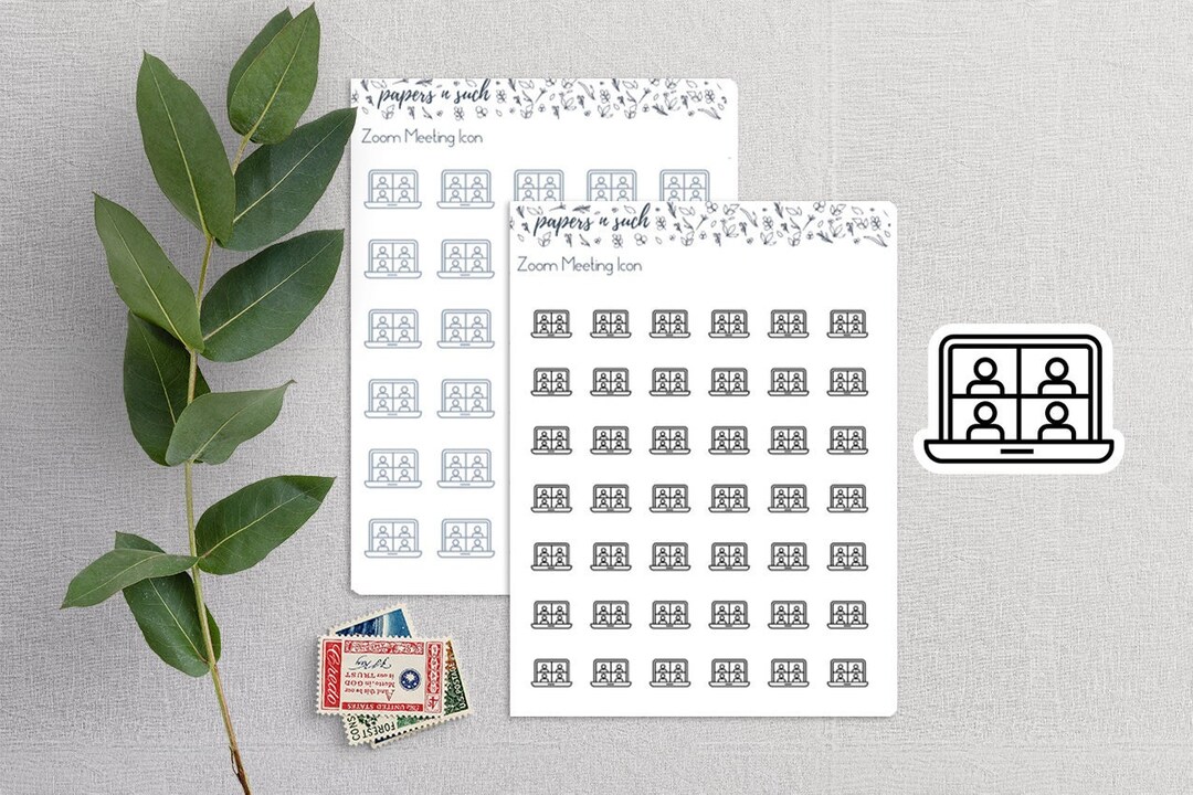 Zoom Meeting Icon Planner Stickers zoom Icon Stickers - Etsy