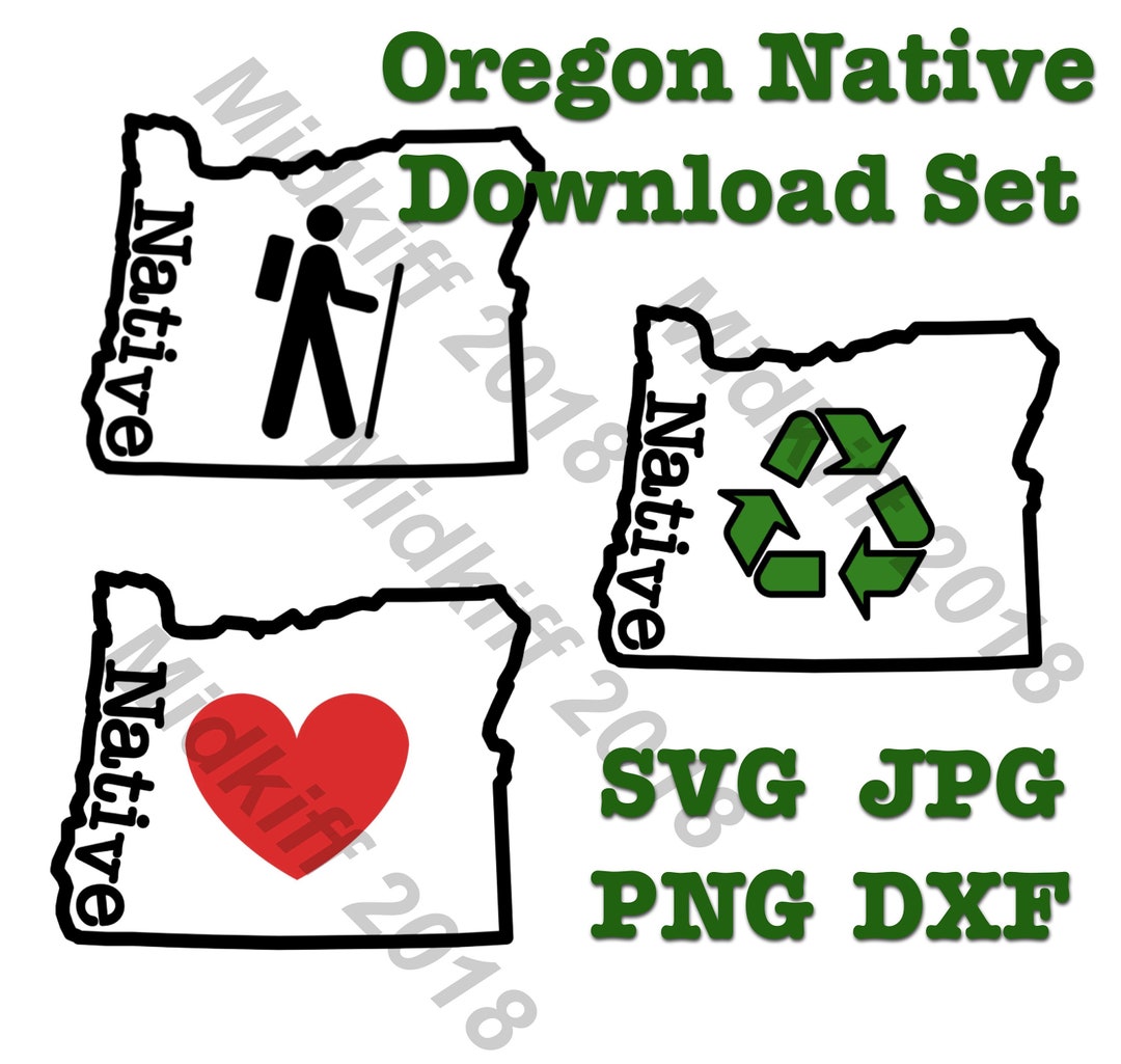 Oregon Native File Download ~ SVG PNG JPG Dfx ~ Vector Art Designs for ...