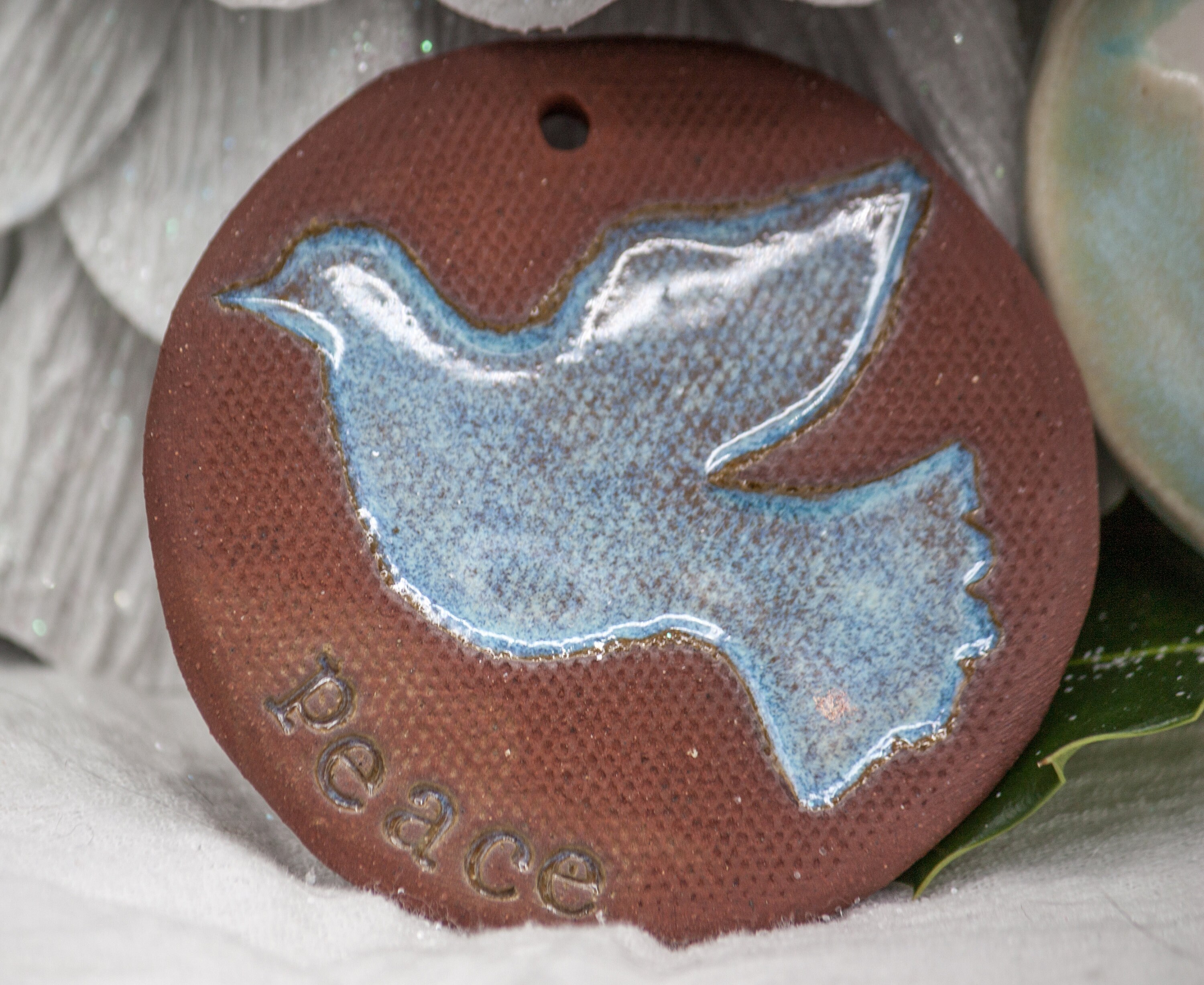 Handmade Ceramic Pottery Peace Dove Ornament Christmas Tree - Etsy