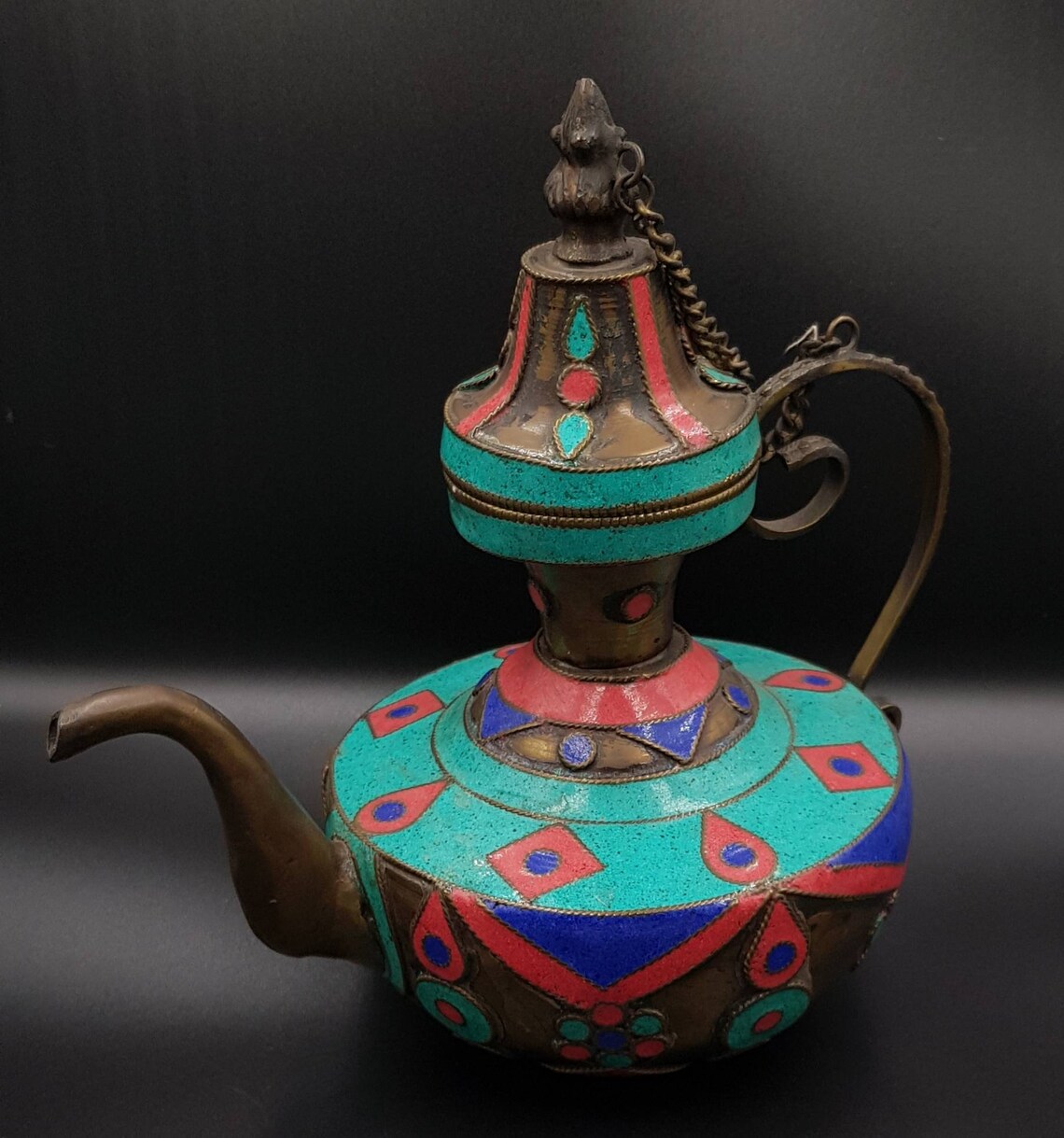 Beautiful Handmade Turquoise Lapis Lazuli and Coral Gems - Etsy