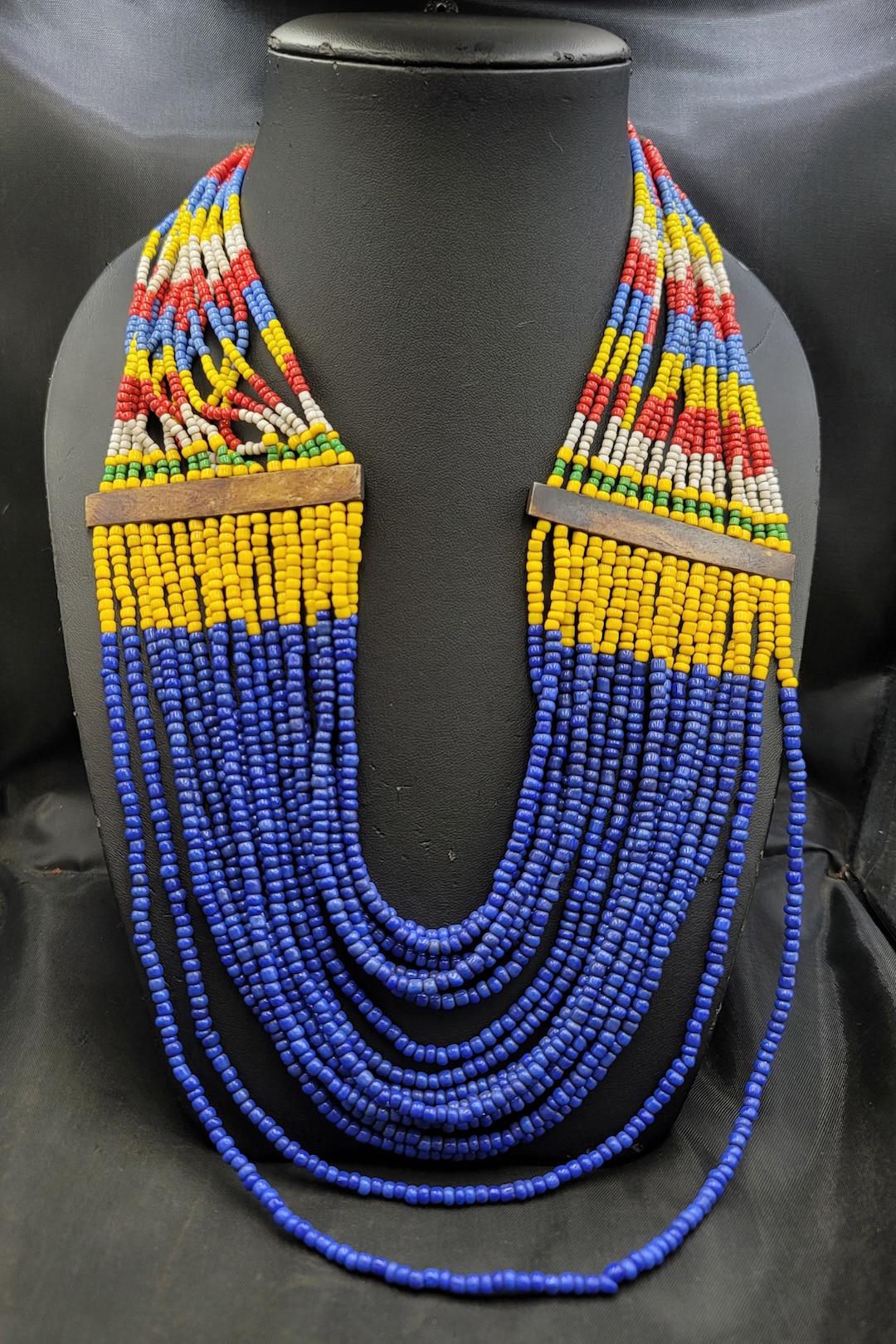 Ancient African Naga-land Old Glass Beads Necklace Authentic Beads ...