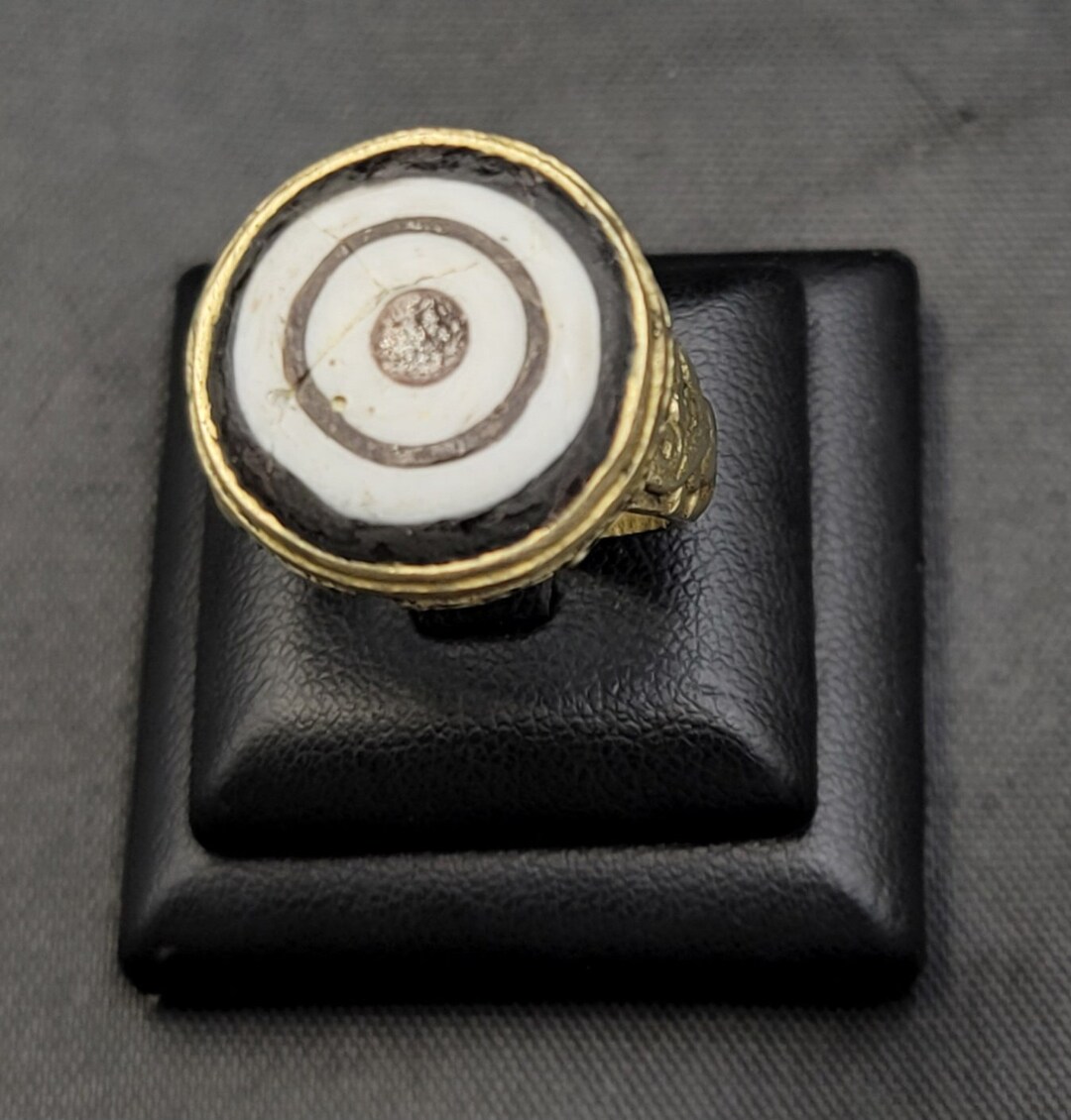 Rare Shiva Goat Eyes Protection Gabree Ancient Stone Antique Ring - Etsy