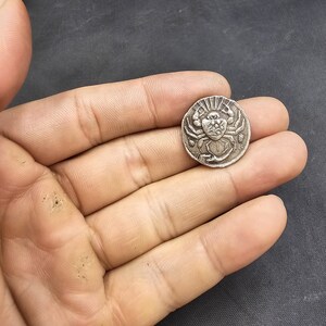 Authentic Antique Greek Empire Ancient Silver Soild Coin Antique Coin ...