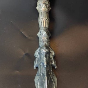 Beautiful Rare Tibetan Ritual Dagger phurba Silver Handcrafted 350 Years Mahakala 3 Face Art ...