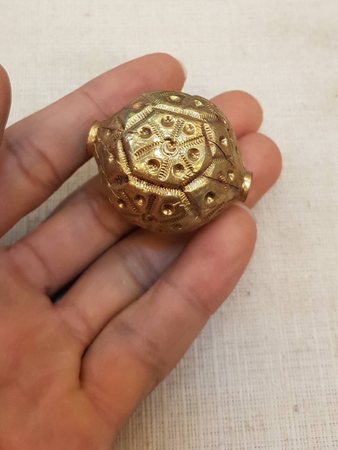 Big Melon Shape Gold Gulied Beautiful Antique Beads Pendant - Etsy