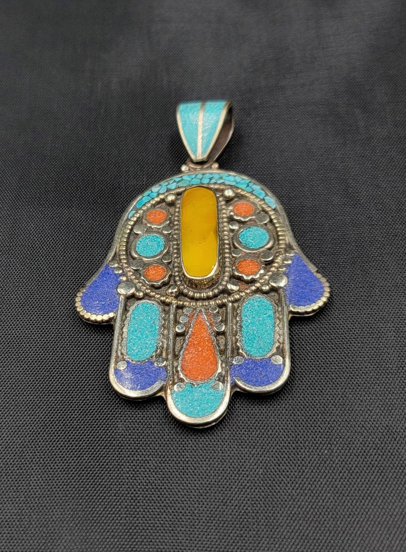 Beautiful Native American Vintage Mid Eastern Lucky Hand With | Etsy