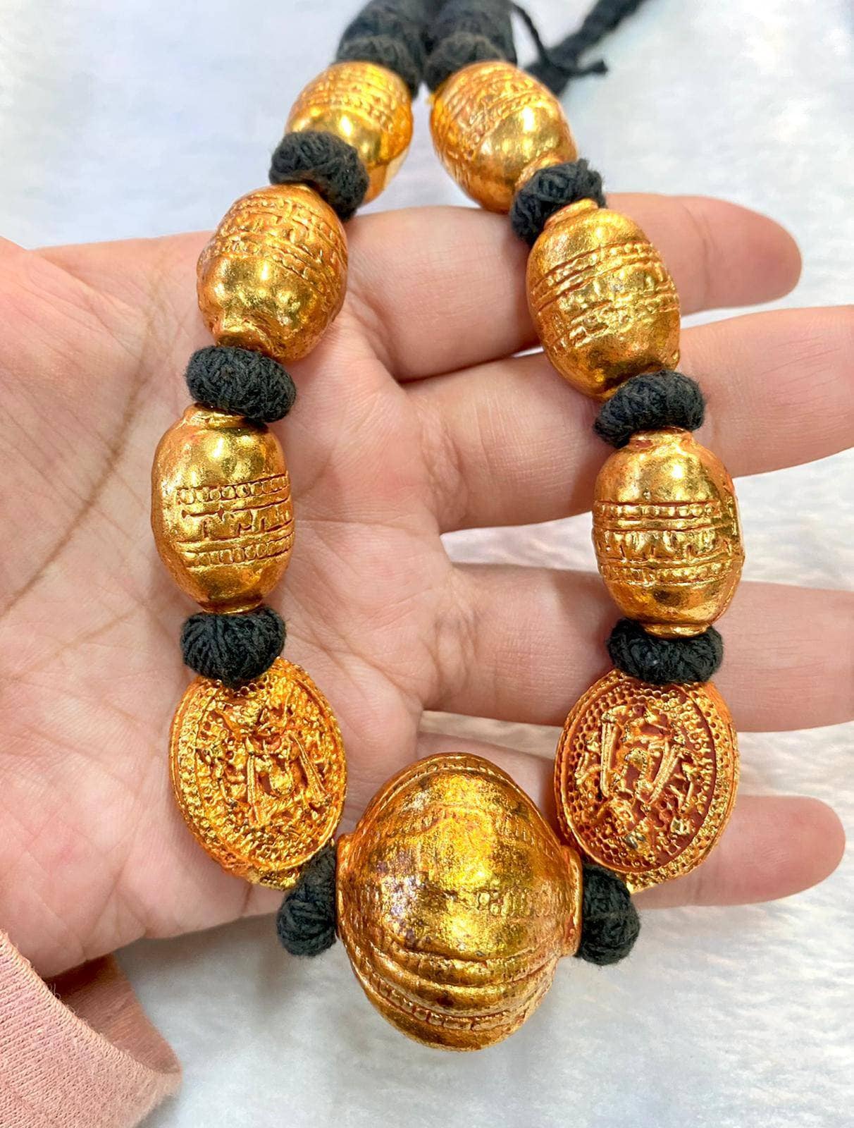 Super Vintage Gold Gulding Handmade Carved Lovely Tibetan | Etsy