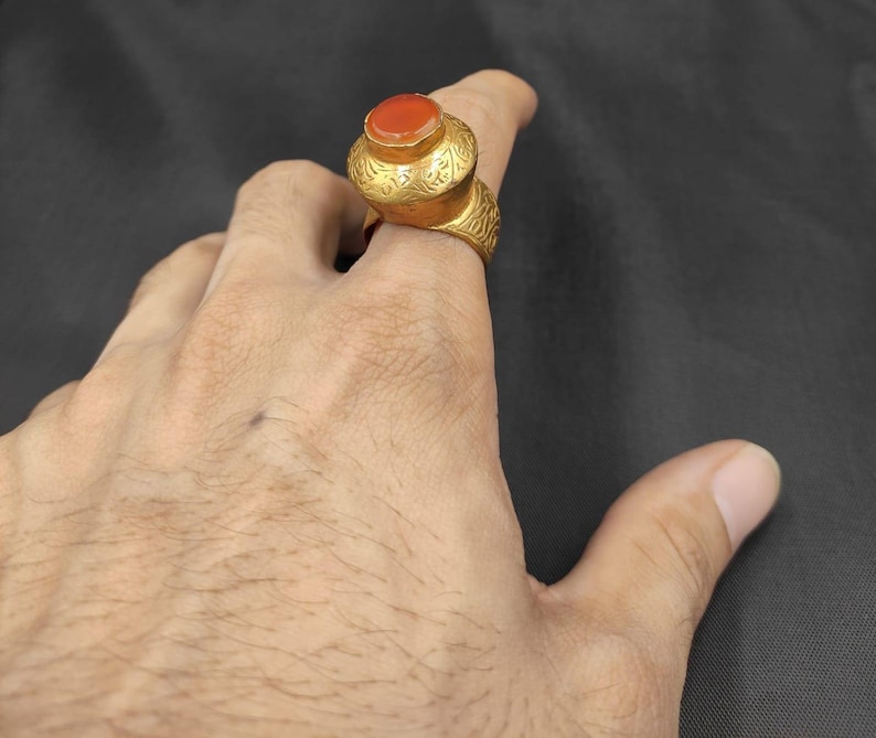 Medival Gold Gulding Mughal Empire Wonderful Unique Shape Ring - Etsy