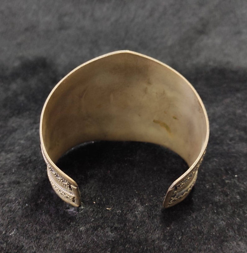 Beautiful Vintage Silver Old Bangle Bracelet With Pink Coral - Etsy