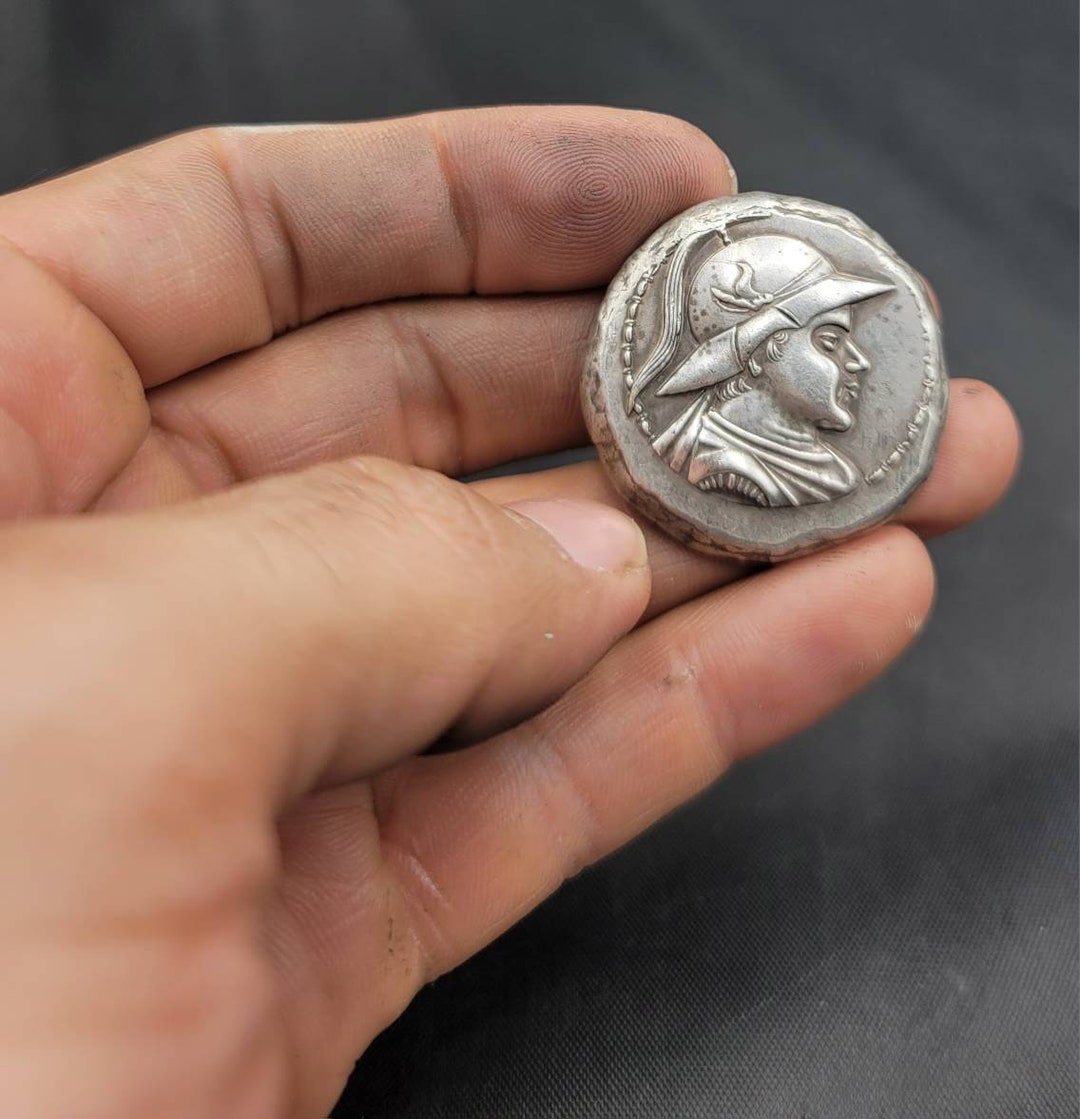 Ancient Greek Empire 3rd-4th Century Antique Silver Soild Coin ...