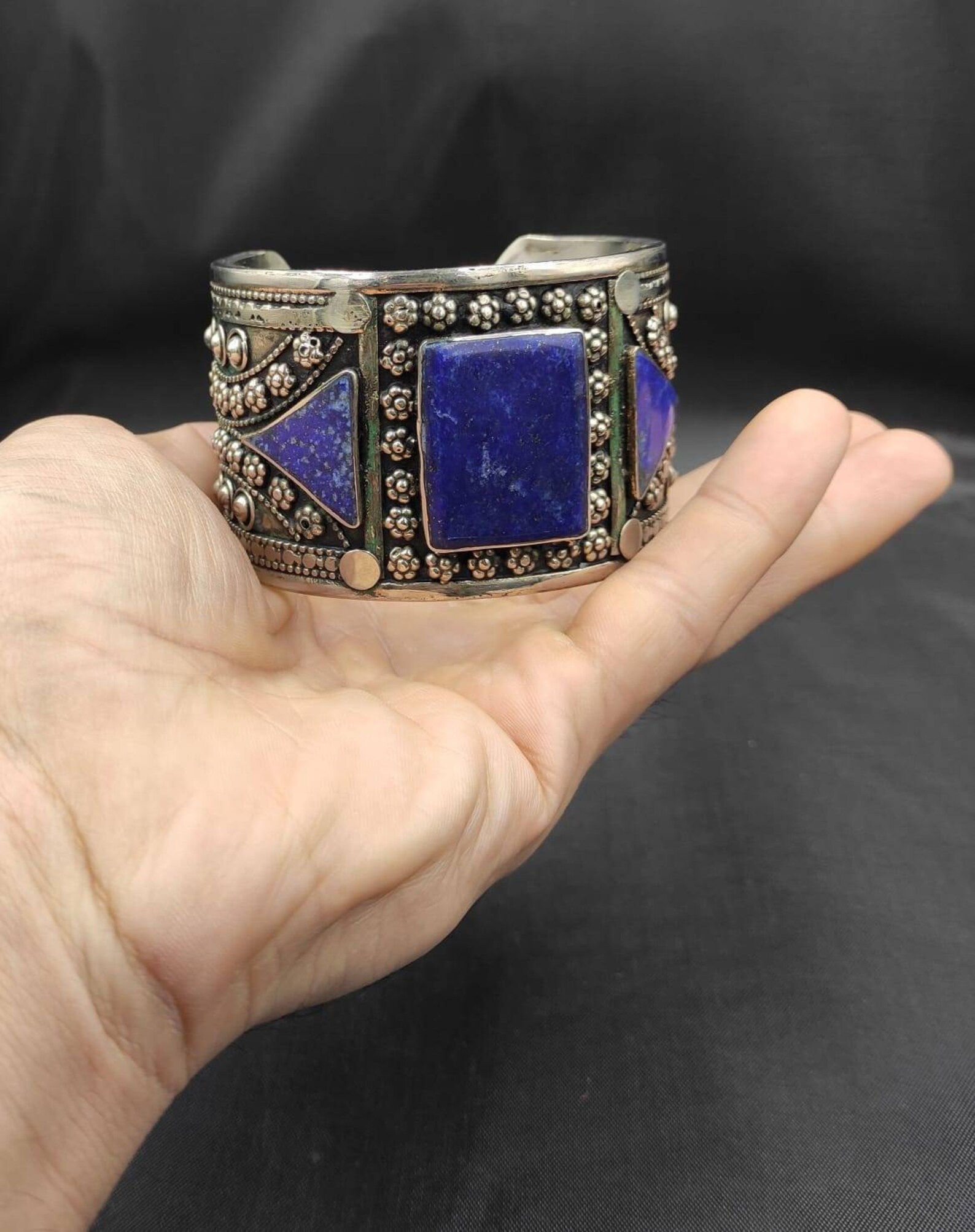 Beautiful Old Vintage Afghanistan Silver Bracelet With Lapis | Etsy