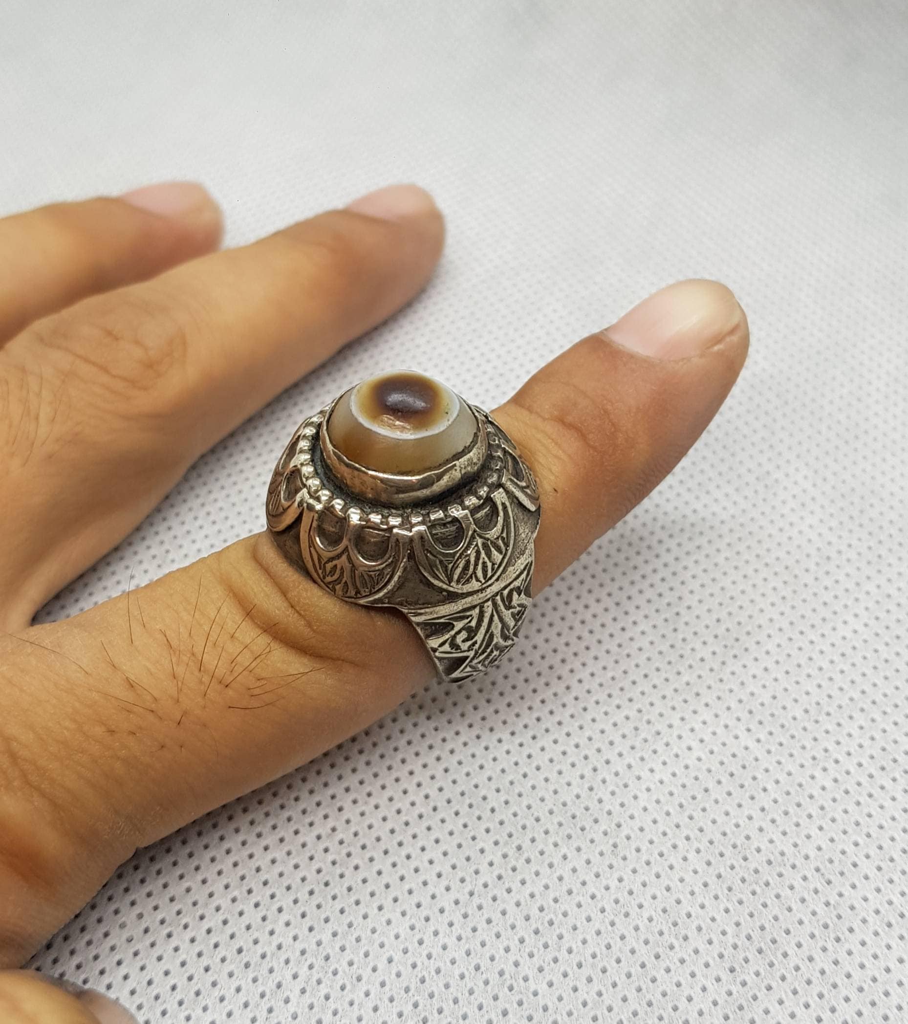 Ancient Agate Stone Goat Eyes / Evil Eyes Protection Old | Etsy