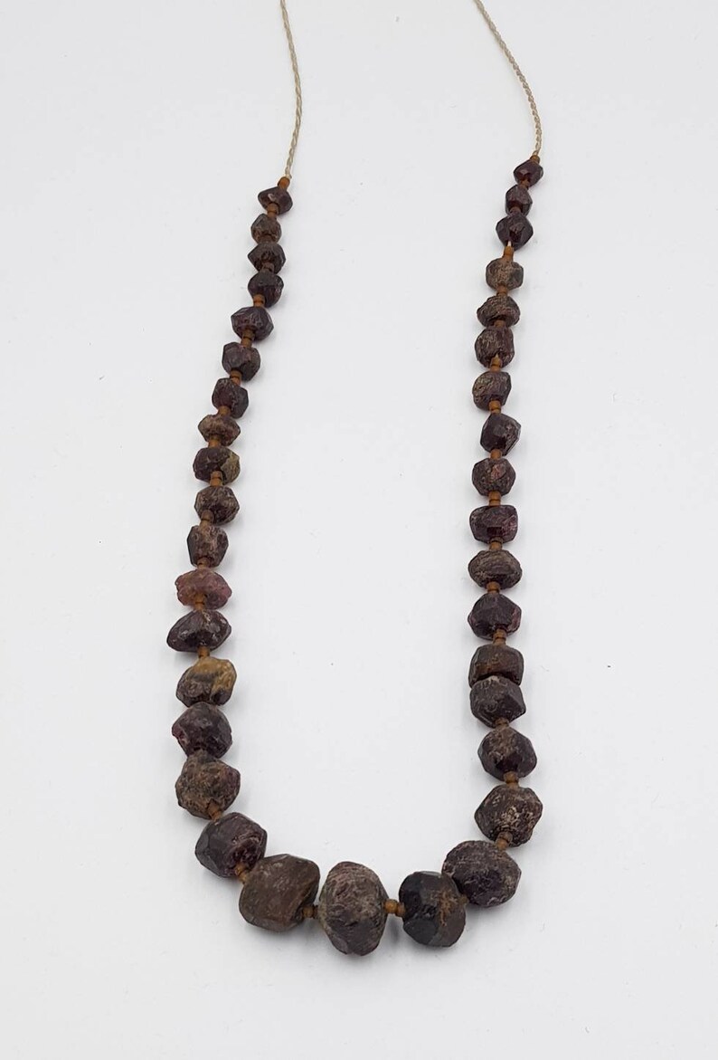 Very Old Garnet Unshape Beads Necklace Strand Afghanistan - Etsy
