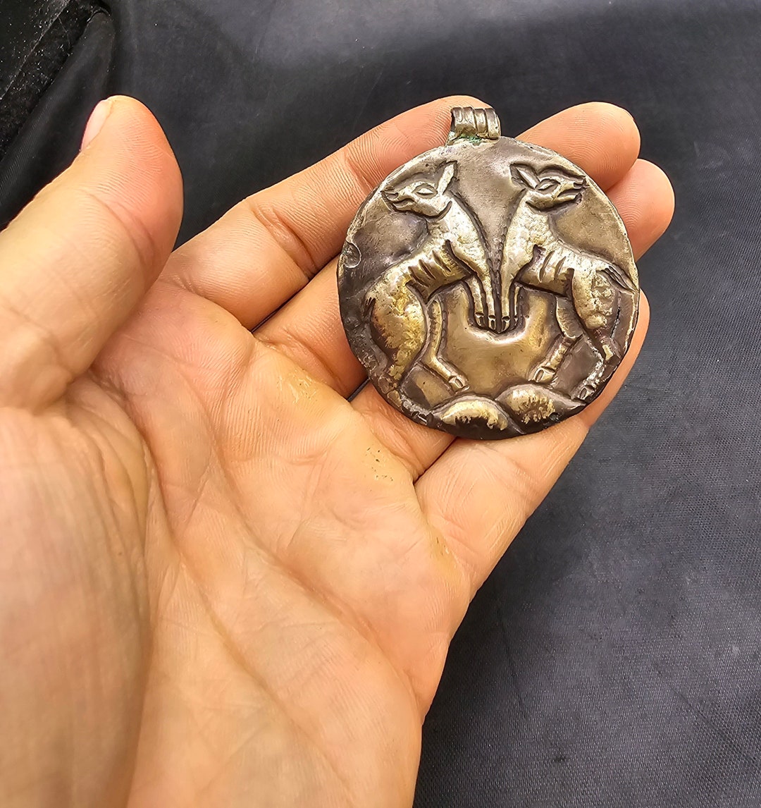 Antique Silver Deer Coin Pendant: Greek Empire 2000 BC - Etsy