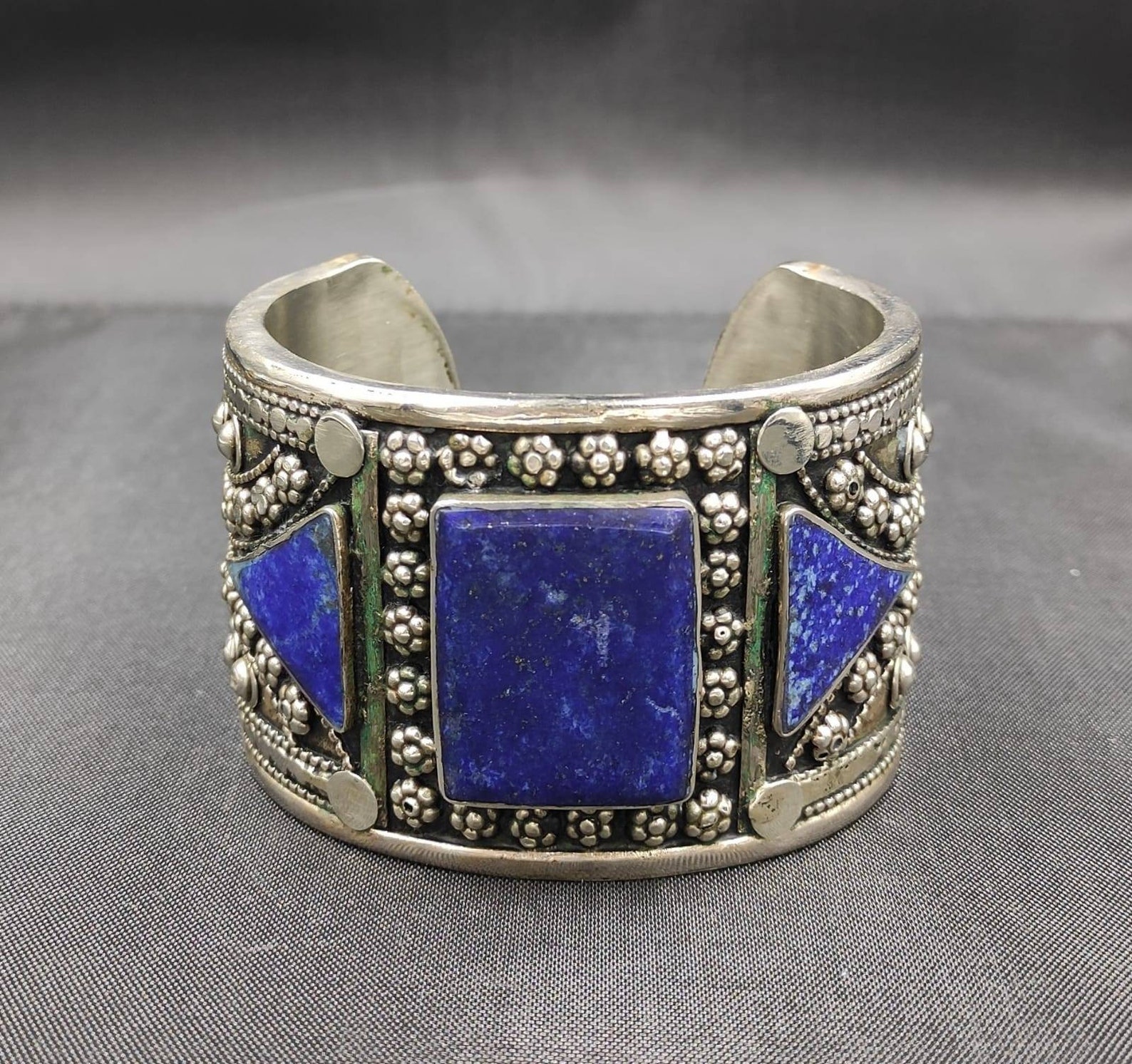 Beautiful Old Vintage Afghanistan Silver Bracelet With Lapis | Etsy