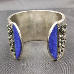 Beautiful Old Vintage Afghanistan Silver Bracelet With Lapis | Etsy