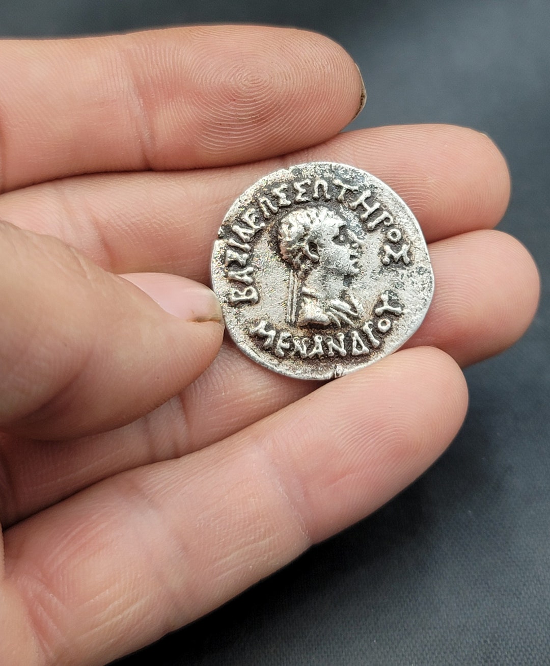 Ancient Greek Roman Empire 7th Century Silver Soild Coin Antique Silver ...