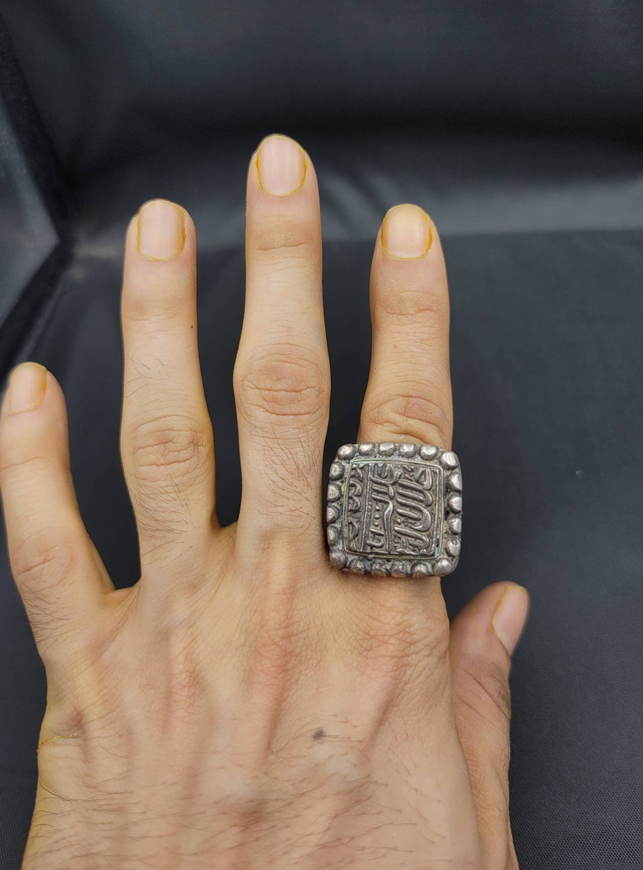 Islamic Calligraphy Carved Antique Silver Unique 1400 Century | Etsy