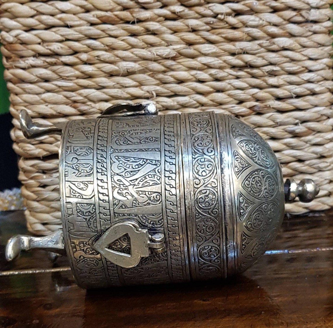 Antique Silver on Brass Beautiful Box Islamic Calligraphy - Etsy