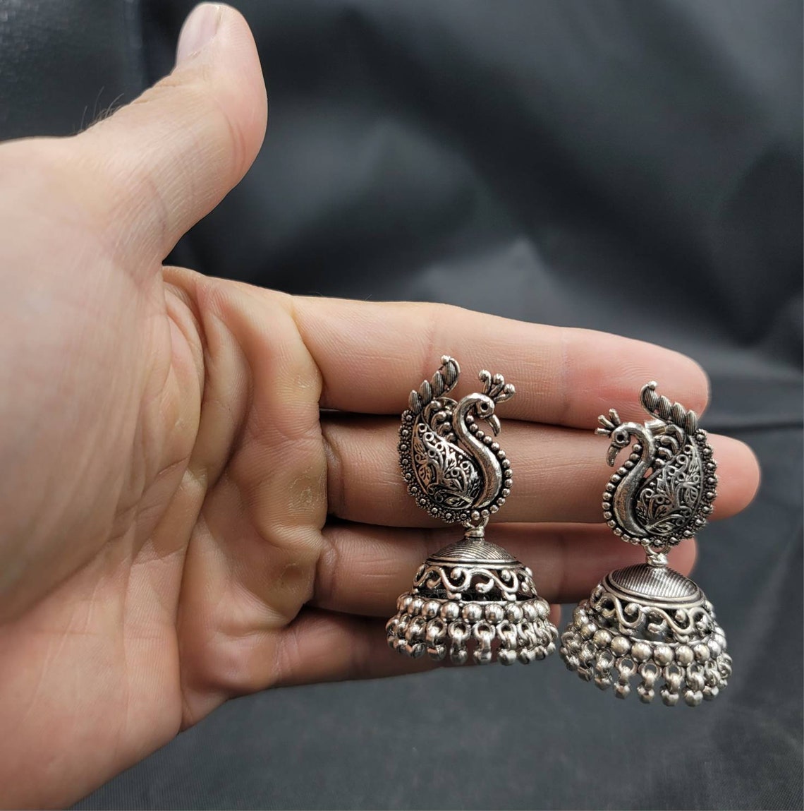 Tribal Kuchi Sterling Silver Bird Dangling Earrings - Etsy
