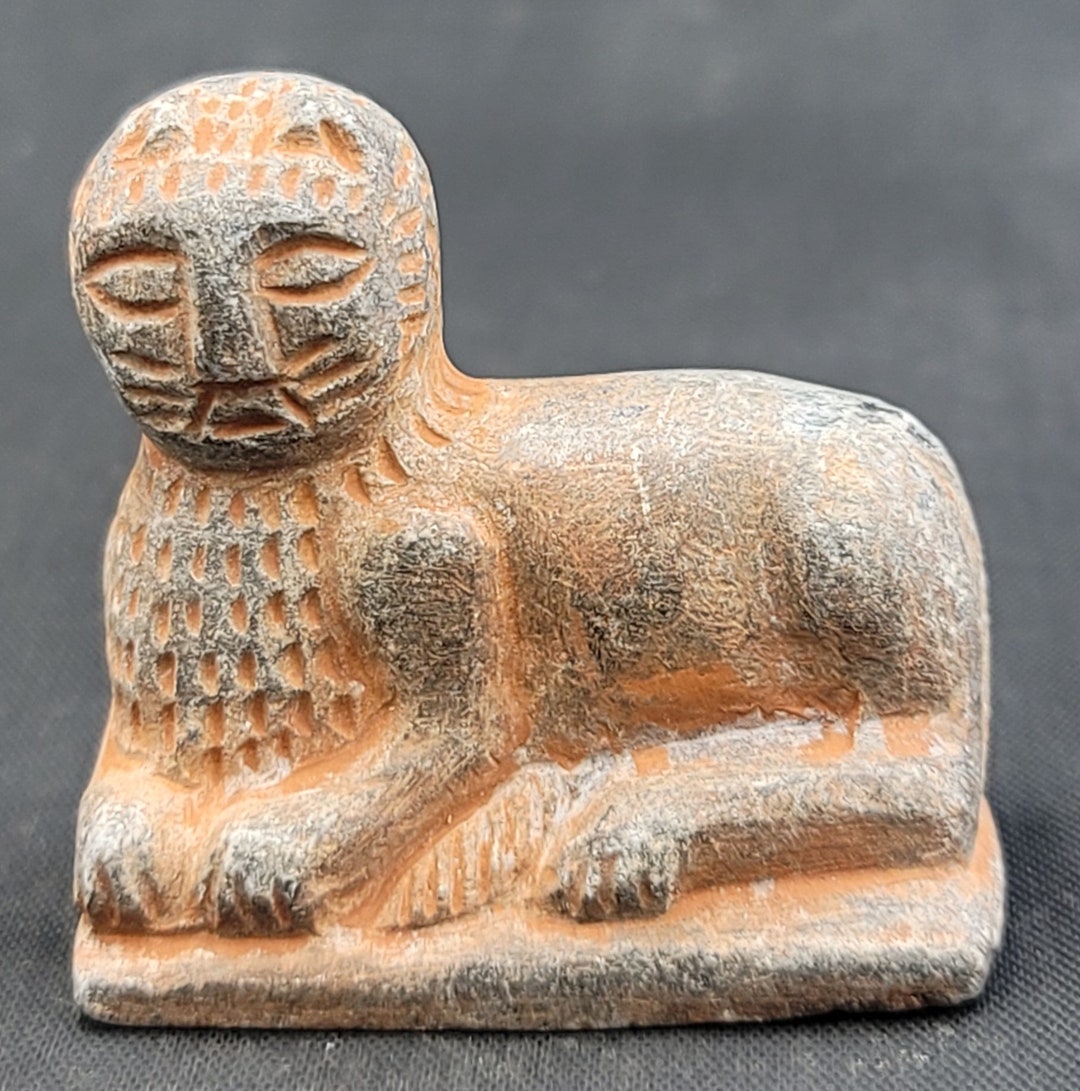 Rare Unique Ancient Greco Unique Human Face Loin Statue 200 B C History ...