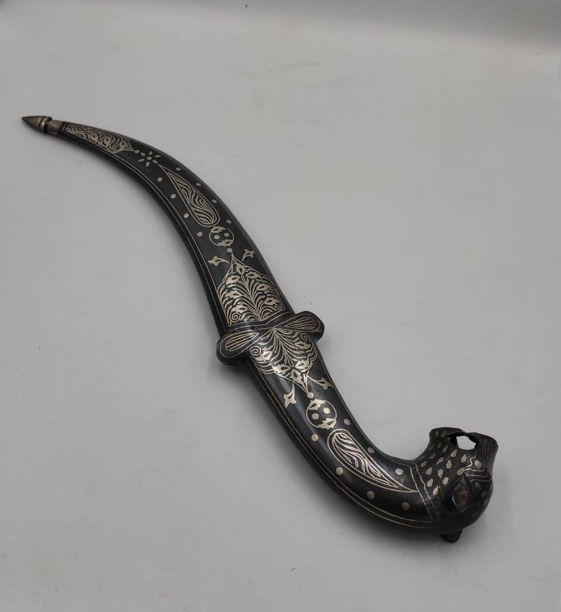 Antique Mughal Empire Wonderful Old Silver Knife Dagger Loin | Etsy