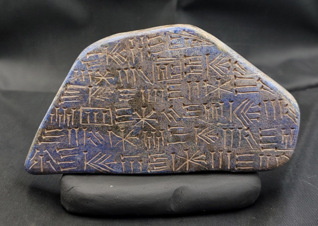 Ancient World Lapis Lazuli Stone Tablet: First Alphabet Intaglio - Etsy