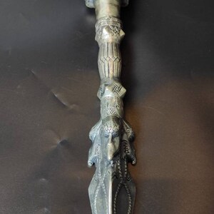 Beautiful Rare Tibetan Ritual Dagger phurba Silver Handcrafted 350 Years Mahakala 3 Face Art ...