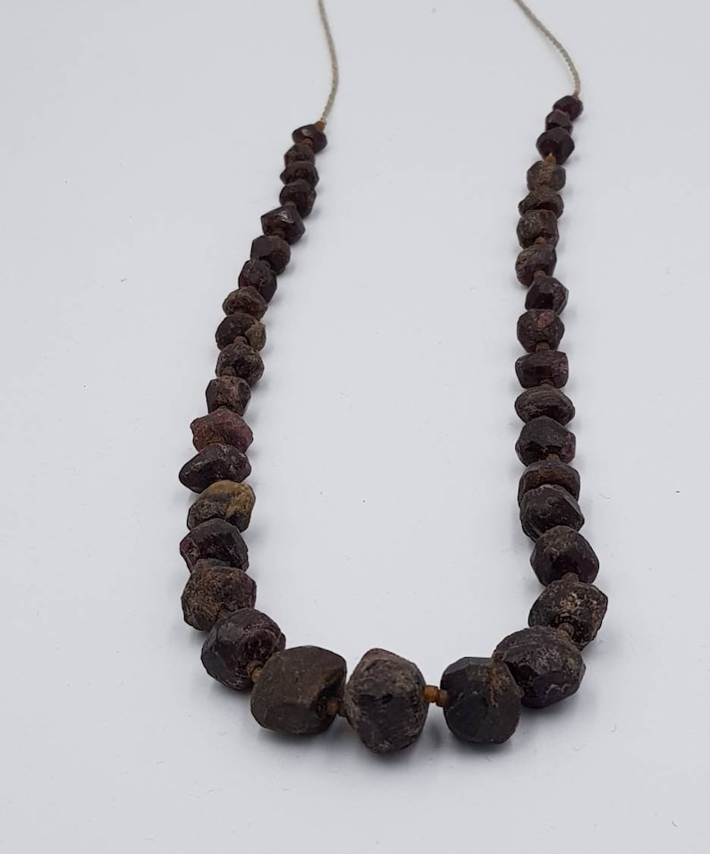 Very Old Garnet Unshape Beads Necklace Strand Afghanistan - Etsy