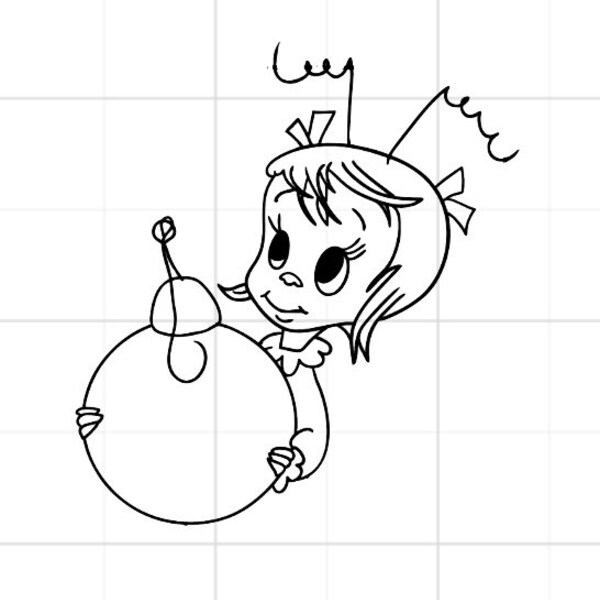 Cindy Lou Who Faces Decal - Etsy