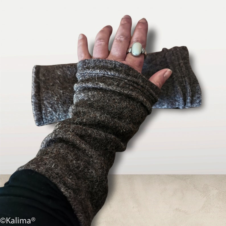 Arm Warmer Pulse Warmer "freya" With Beads and Decorative Seam. Pure ...