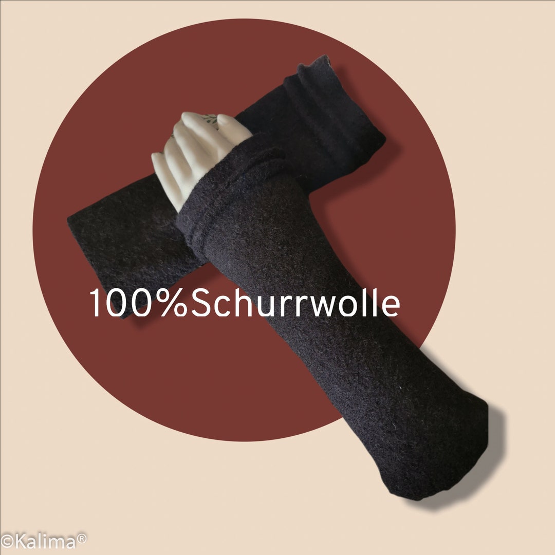 Arm Warmer Pulse Warmer freya With Beads and Decorative Seam. Pure ...